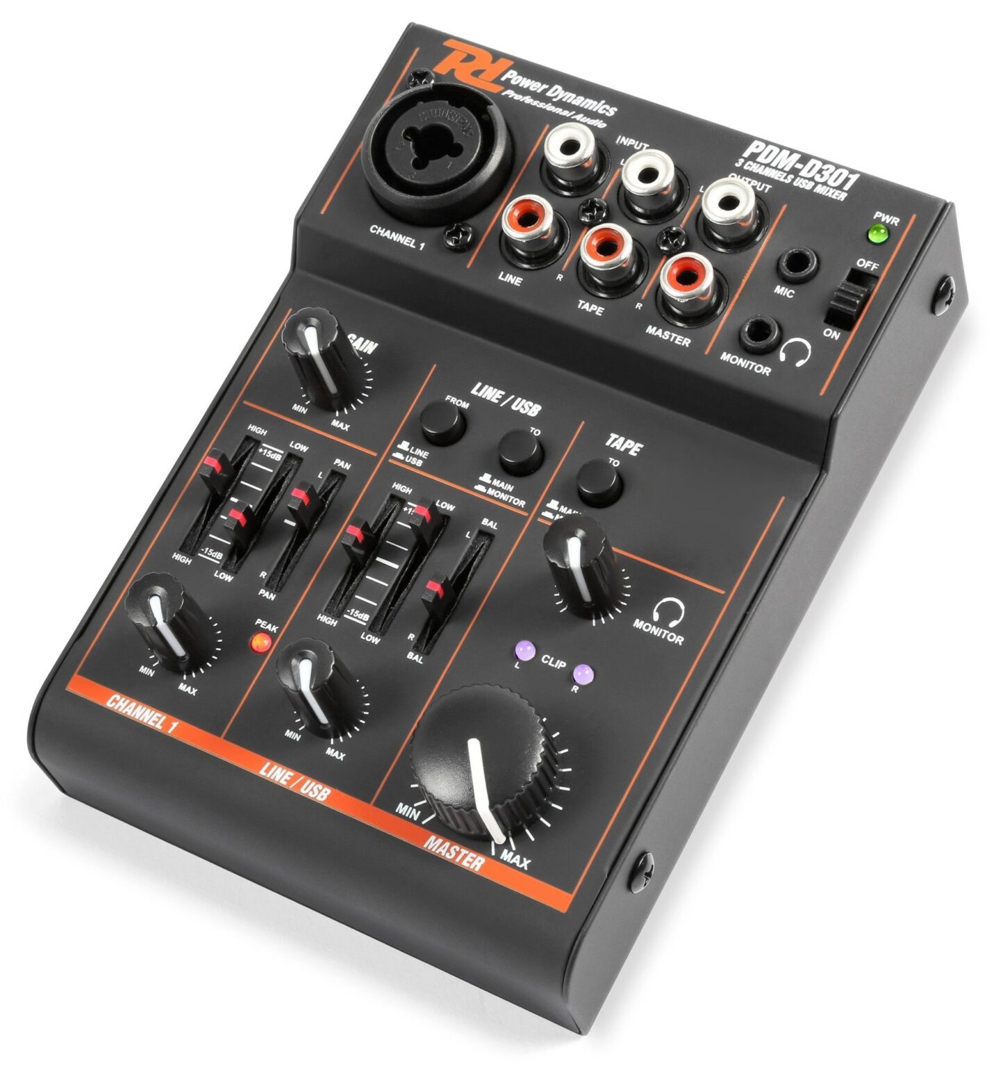 Power Dynamics PDM-D301 3 Kanaals USB Mengpaneel kopen? • Voor 22u ...